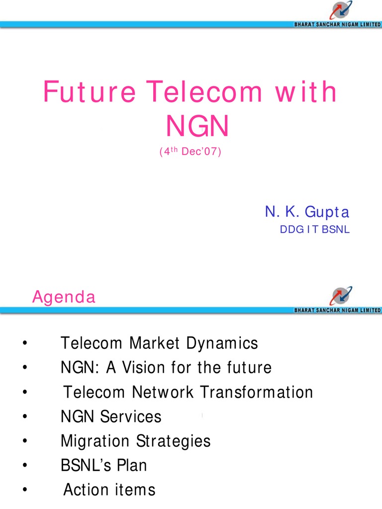 Future Telecom With NGN: N. K. Gupta | PDF | Public Switched Telephone ...