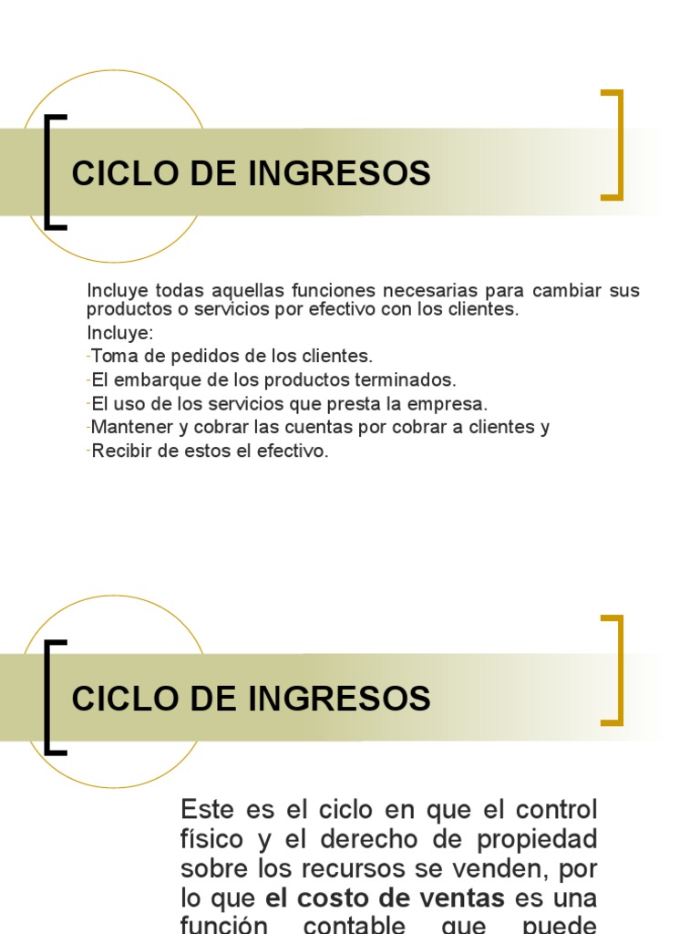 Ciclo de Ingresos | PDF
