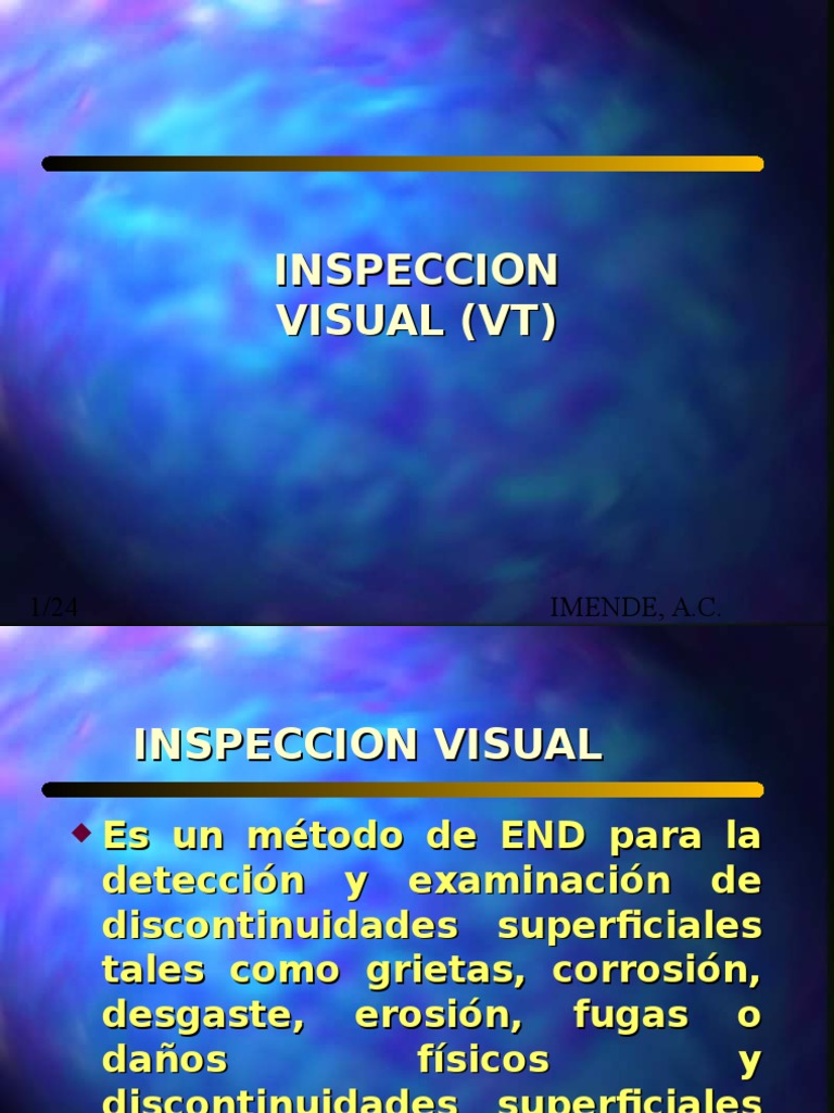Inspección Visual: Métodos y Equipos | PDF | Percepción visual | Science