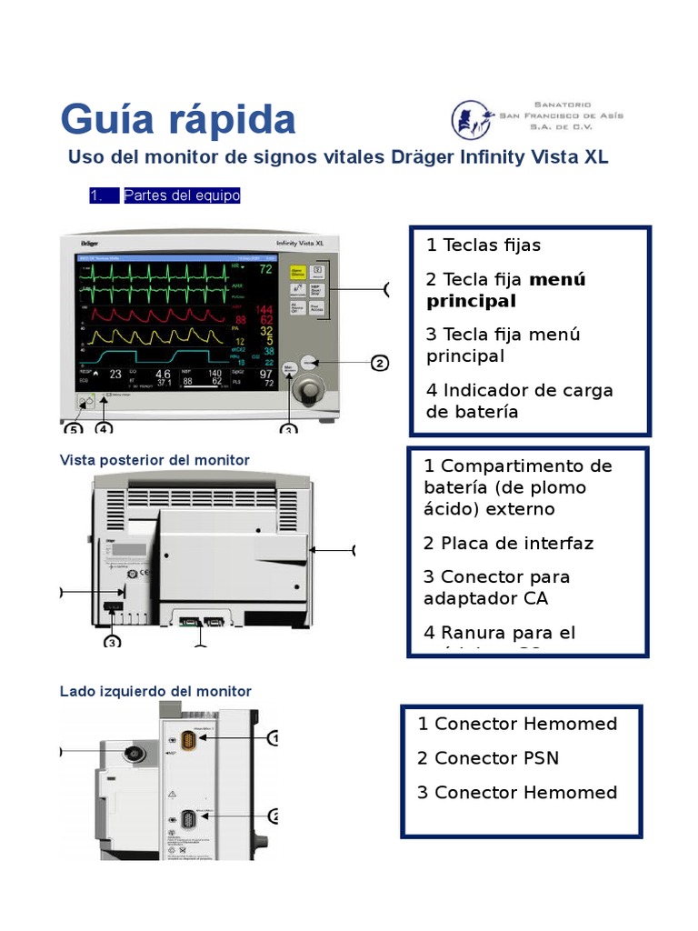 Guía Rápida Monitor de Signos Vitales | PDF