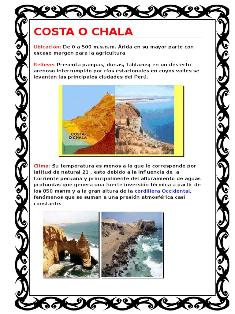 Costa o Chala | Clima | Andes