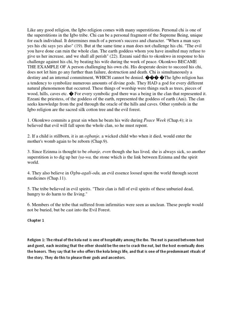 Things Fall Apart Superstition | PDF | Oracle | Sin