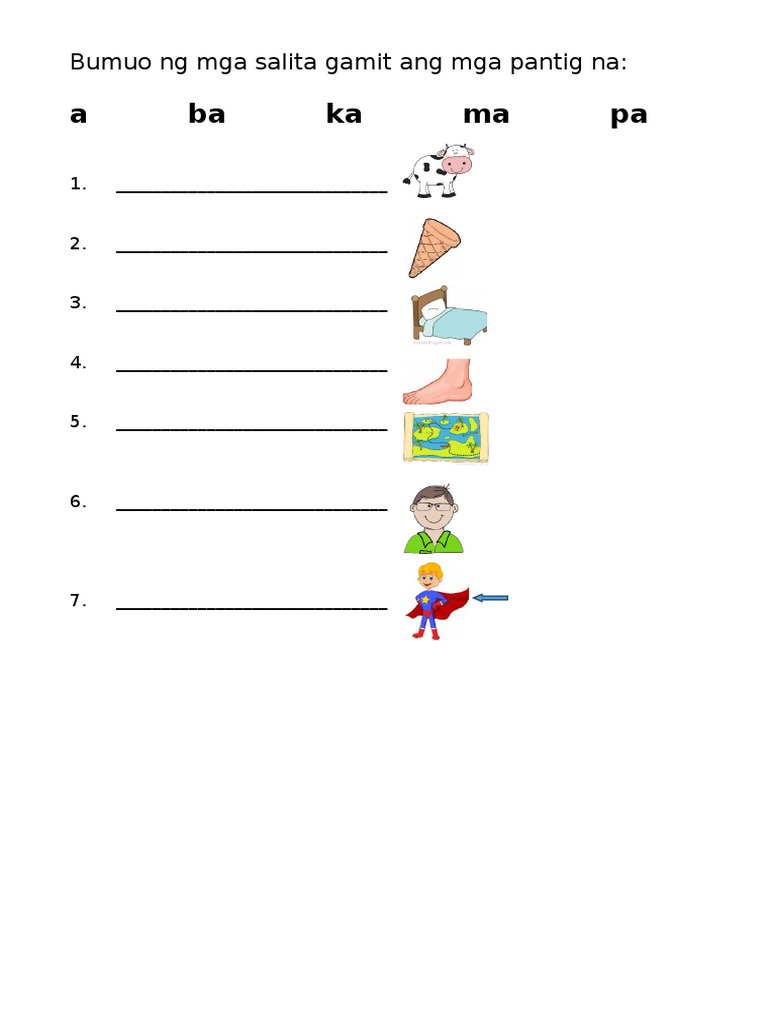 Pagbuo NG Salita Gamit Ang Pantig | PDF