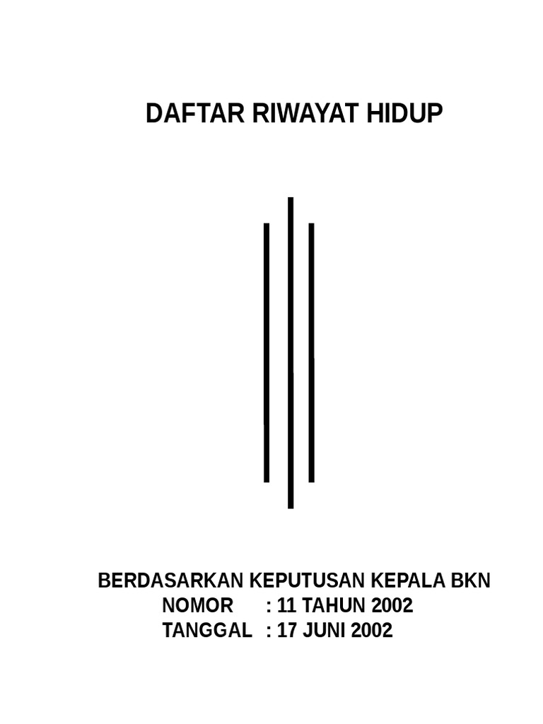 Daftar Riwayat Hidup 8 Rangkap A4 | PDF