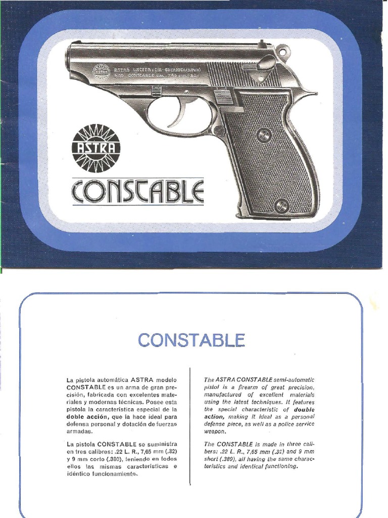 Astra Mod. 5000 Constable España-Manual | PDF