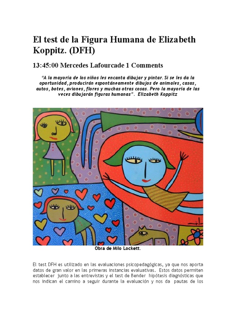 El test de la Figura Humana de Elizabeth Koppitz (DFH): Una valiosa ...