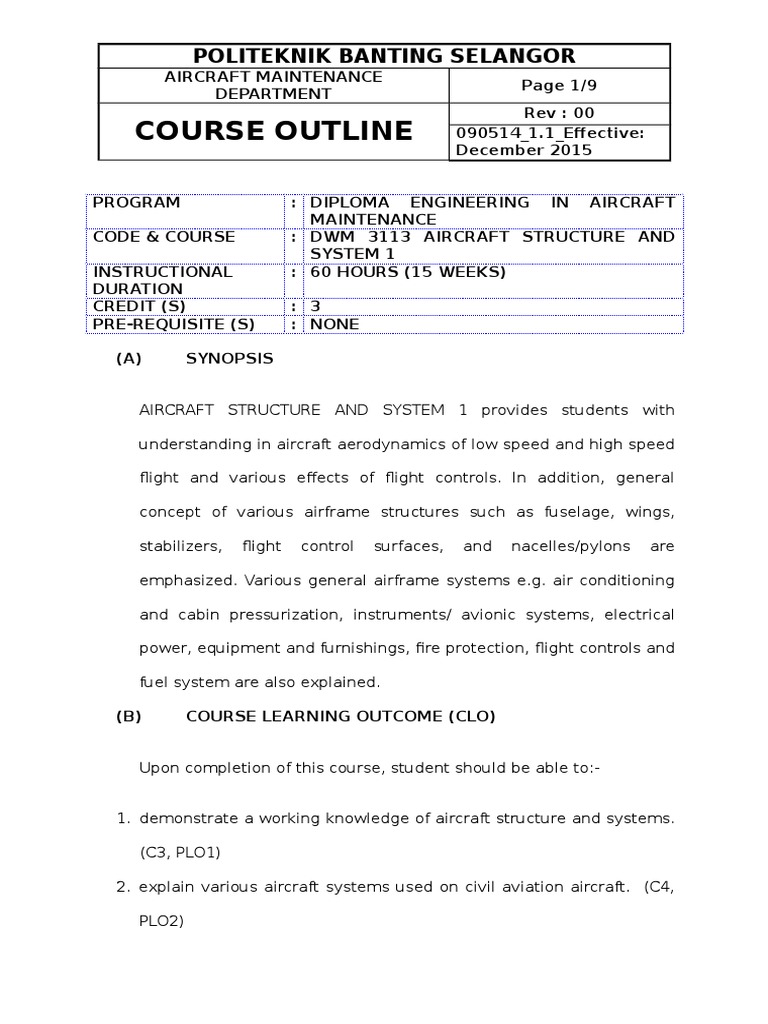 Aircraft Structures and System 1 | PDF | Aircraft Flight Control System ...