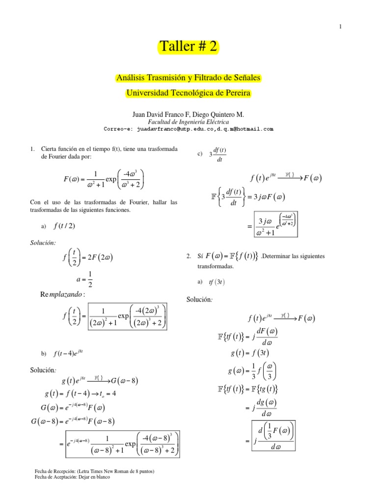 Análisis de Transformadas de Fourier en Señales | PDF | Modulación ...