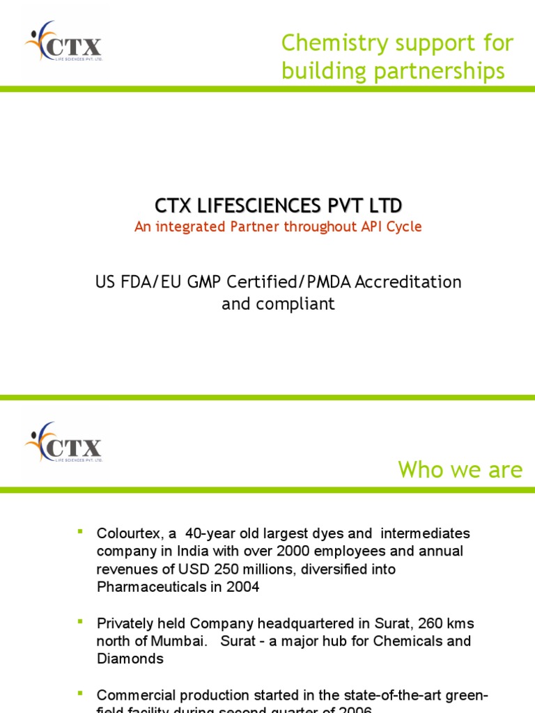 CTX Lifesciences Corporate Presentation1 | PDF | Pharmaceutical ...