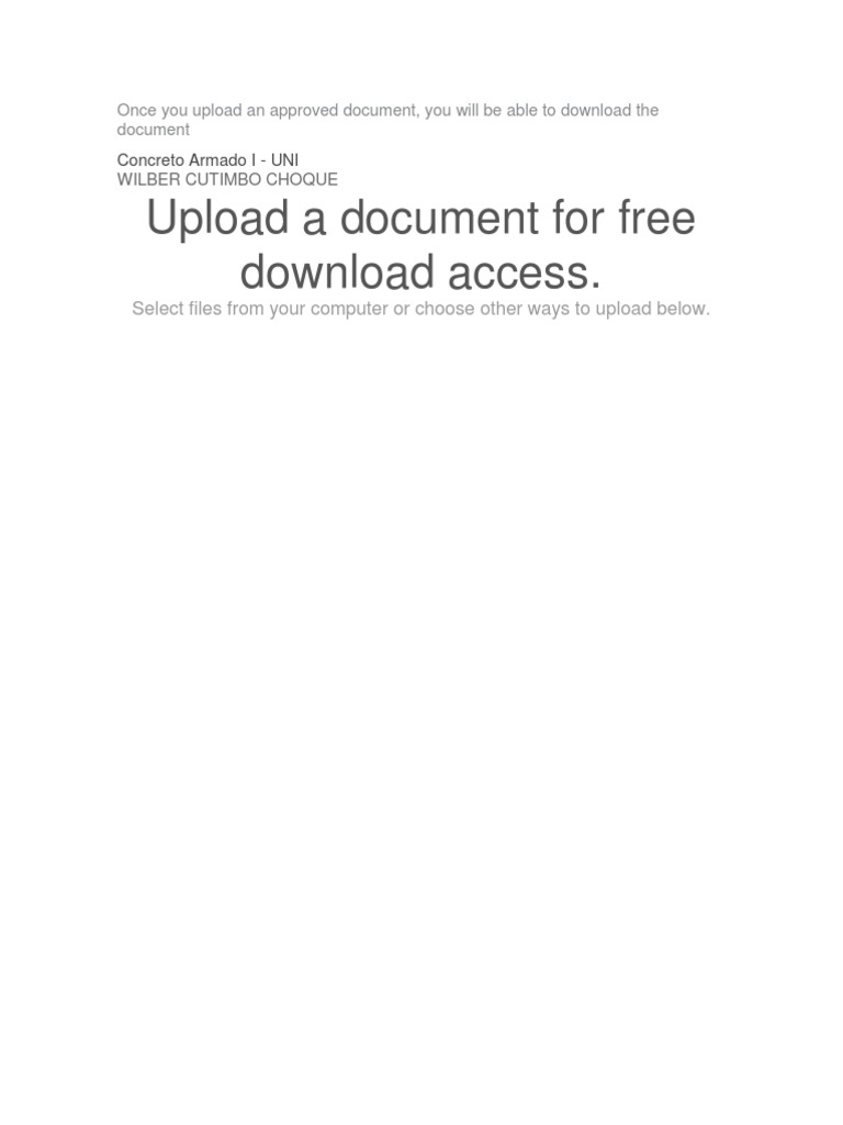 Upload A Document For Free Download Access.: Select Files From Your ...