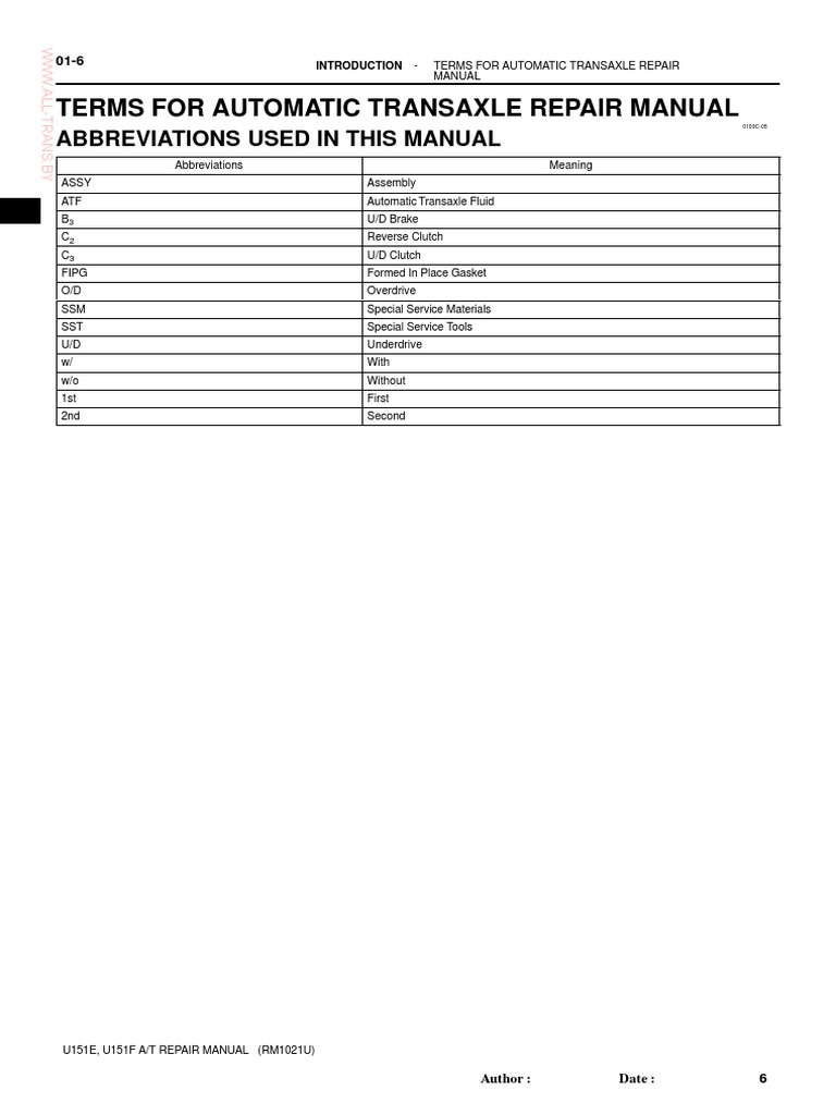 U151e PDF | PDF | Automatic Transmission | Transmission (Mechanics)