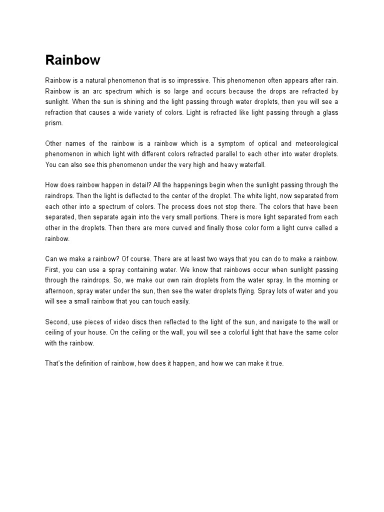 Example Expanation Text | PDF | Rainbow | Electrodynamics