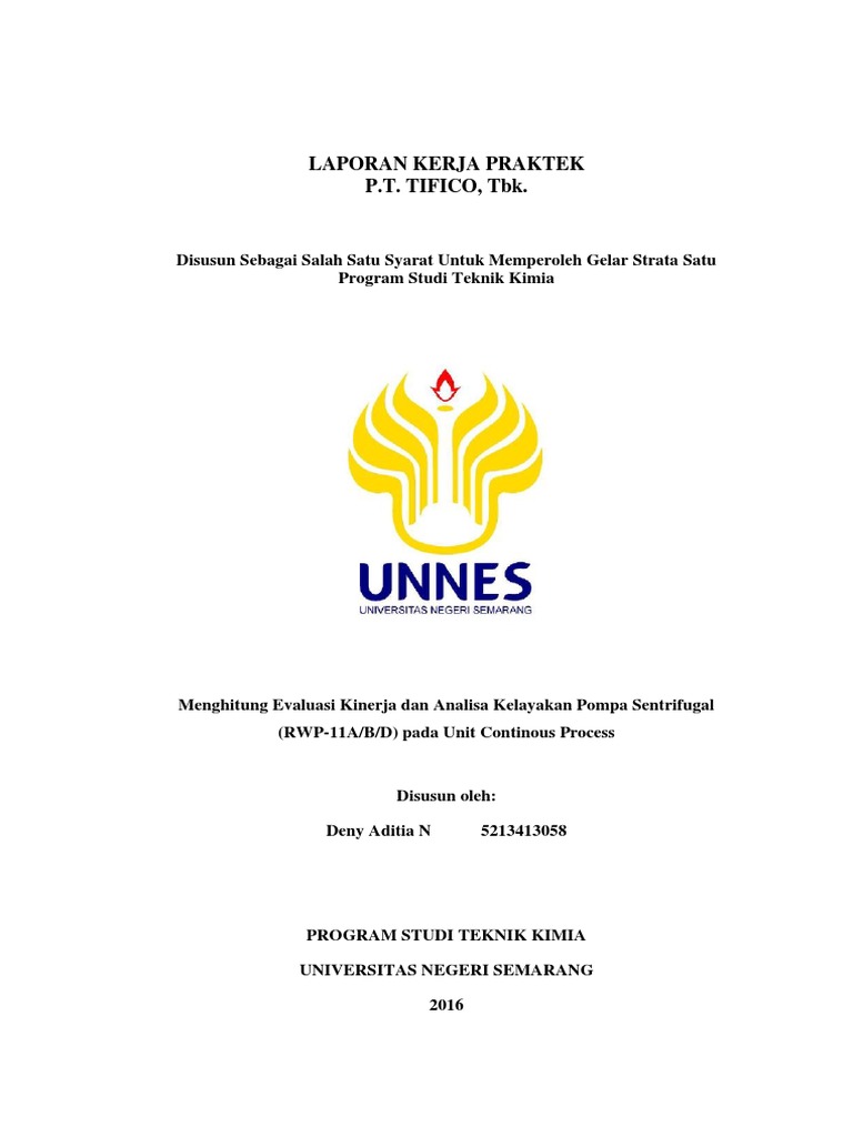 Laporan PKL PT TIFICO FIBER | PDF