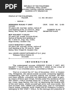 INFORMATION Sample | PDF | Prosecutor | Judiciaries