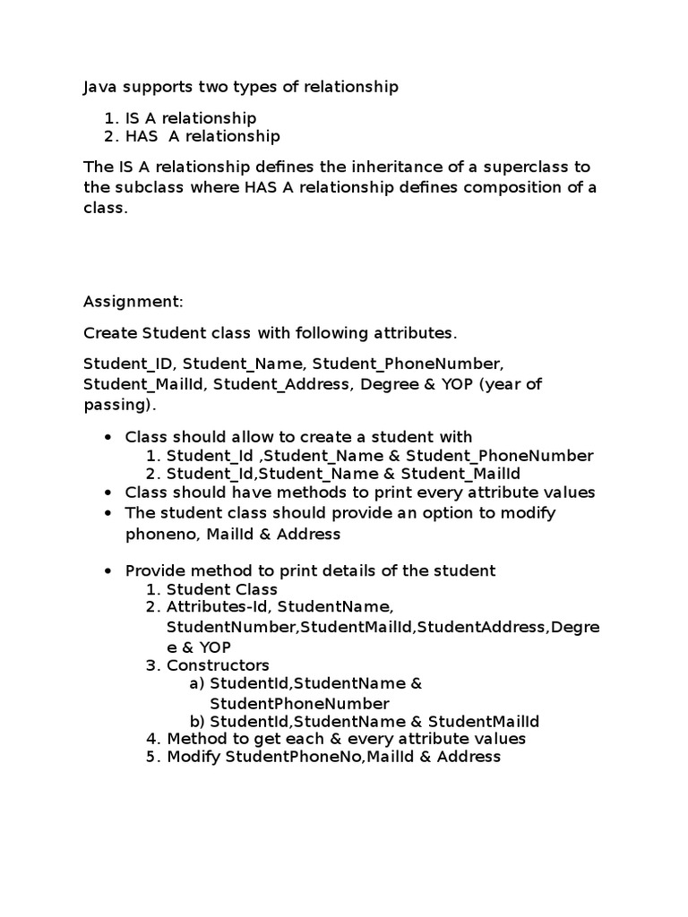 Defining a Student Class with Constructors, Getters, Setters and ...