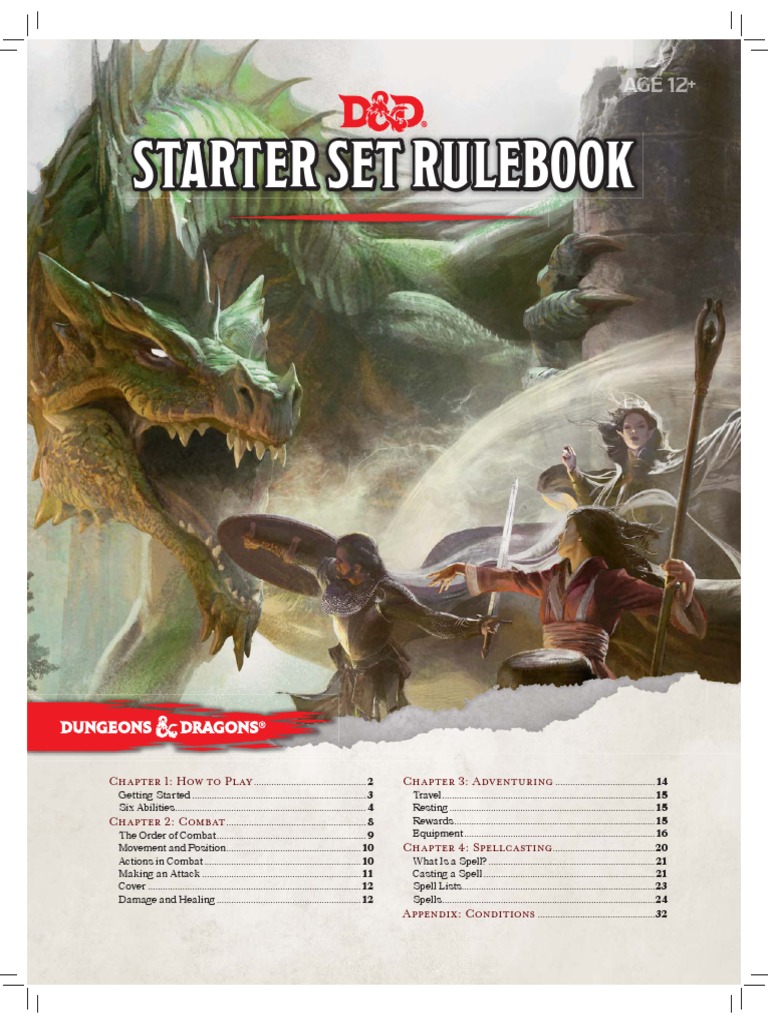 Starter Set Rulebook: Chapter 1: How To PL Ay Chapter 3: A Dventuring | PDF