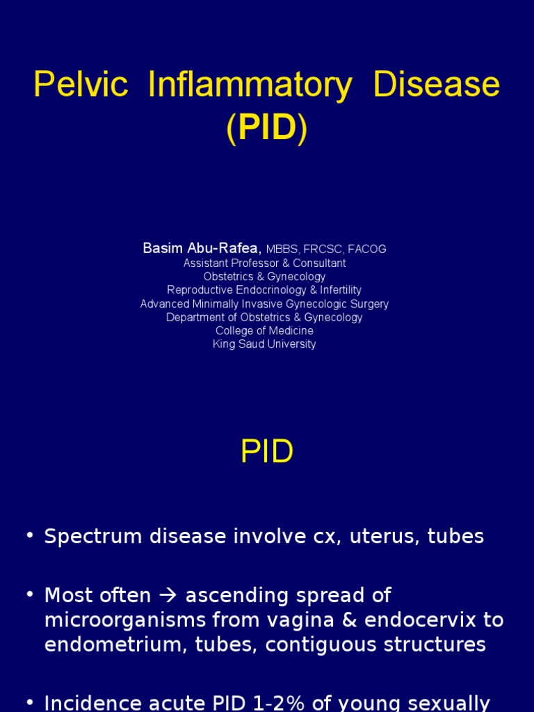 Pelvic Inflammatory Disease (PID) : Basim Abu-Rafea | PDF | Human ...