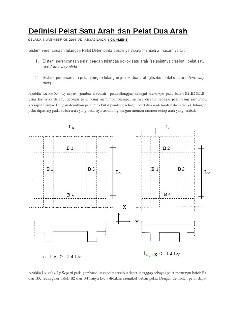 Definisi Pelat Satu Arah Dan Pelat Dua A | PDF