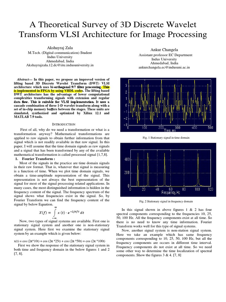 DWT Paper | Download Free PDF | Wavelet | Spectral Density