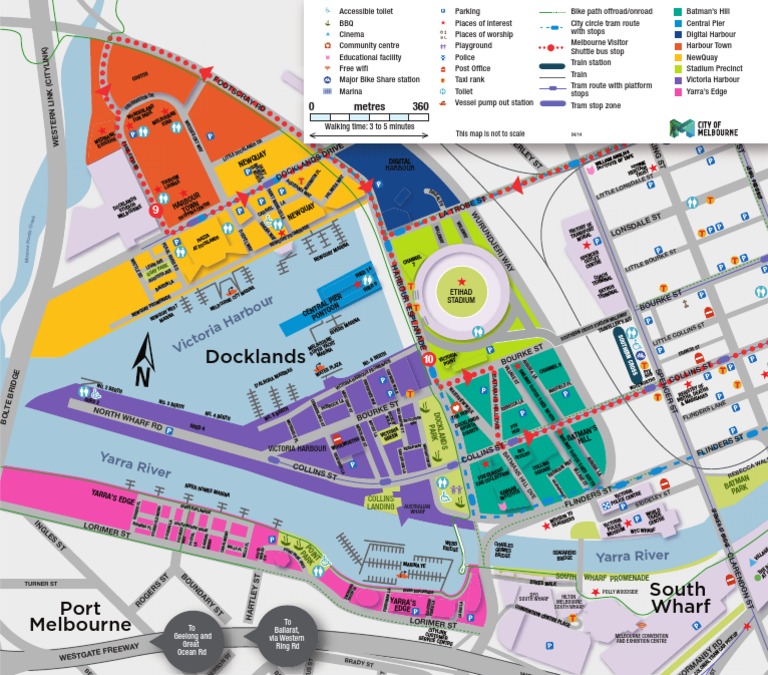 Docklands Visitor Map | PDF | Tram Transport | Passenger Rail Transport
