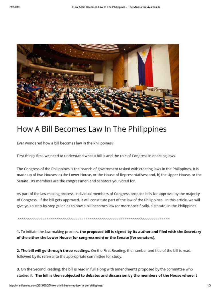 How Does A Bill Becomes A Law | PDF | Bill (Law) | United States Congress