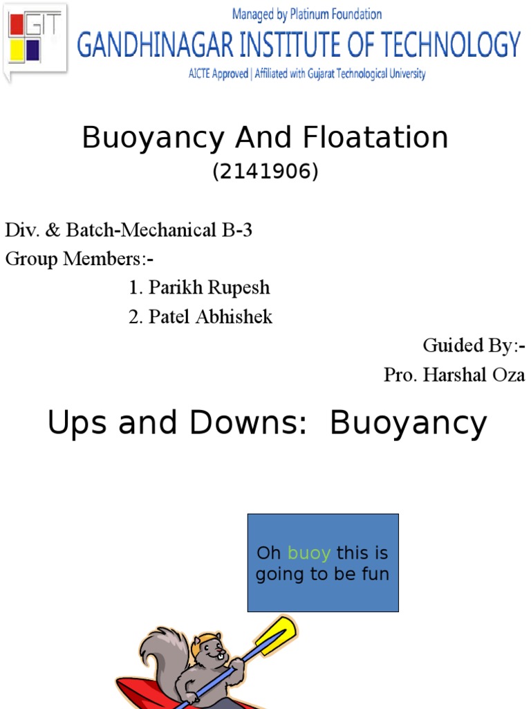 Buoyancy Floatation | PDF