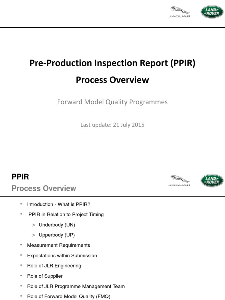 P Pir Process Overview | PDF
