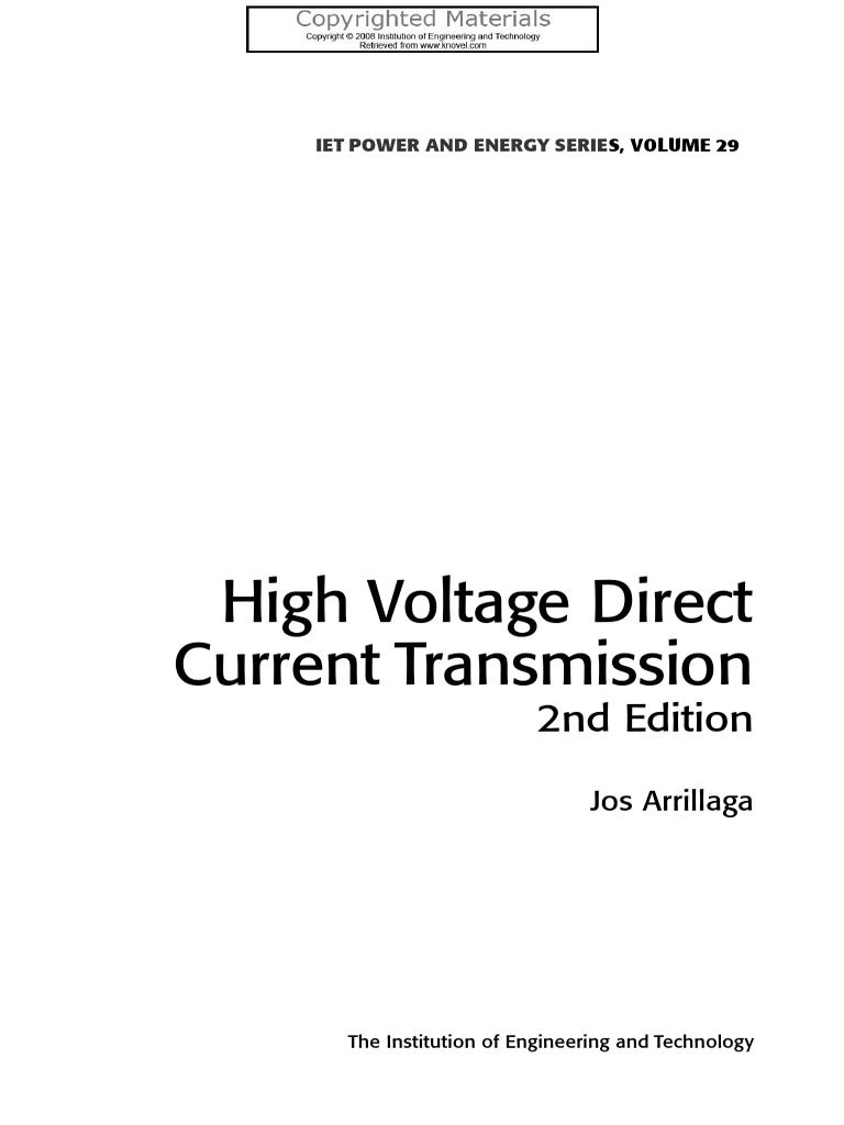 High Voltage Direct Current Transmission: 2nd Edition | PDF