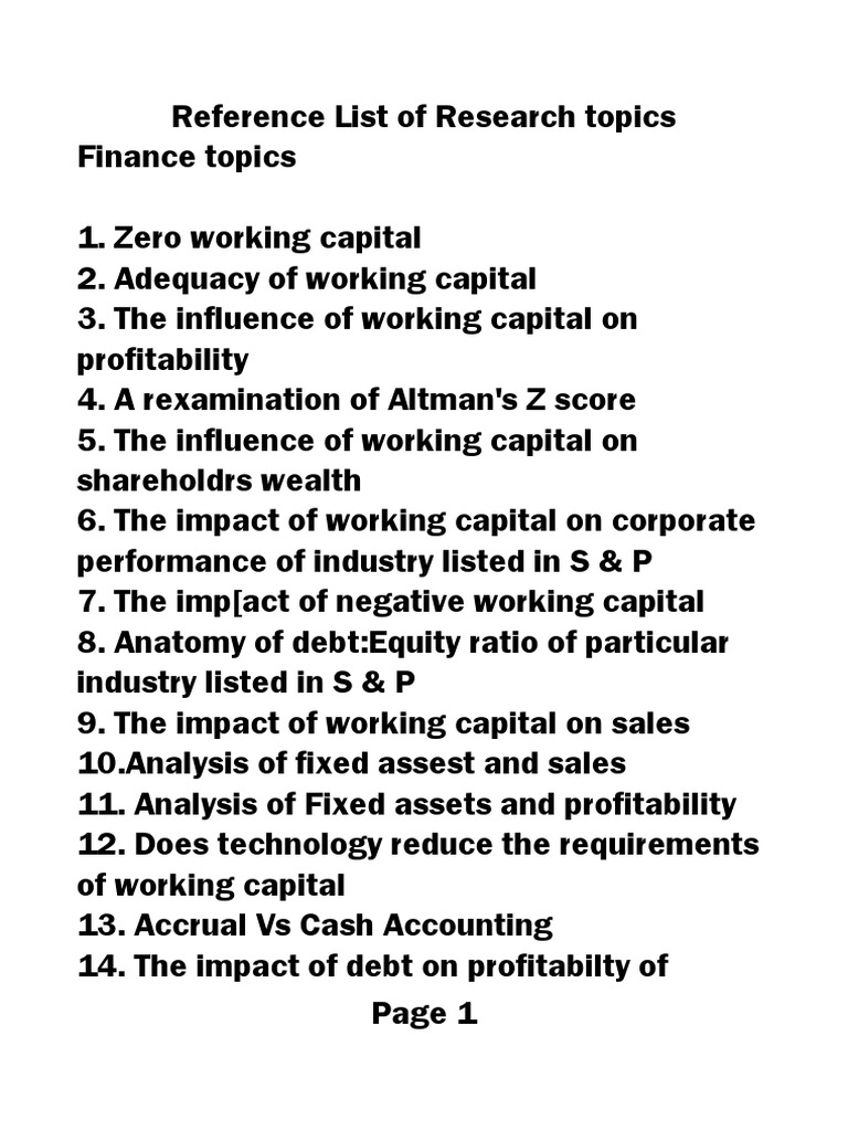 Reference List of Research Topics PDF | PDF | Internet Of Things | E ...