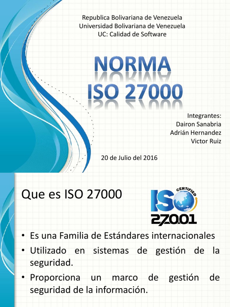 Iso 27000 PDF | PDF | Seguridad de información | Organización ...