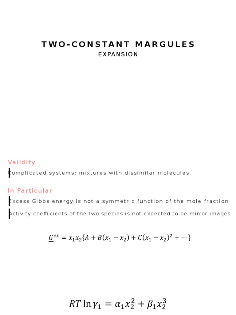 Two Constant Margules | PDF | Science & Mathematics