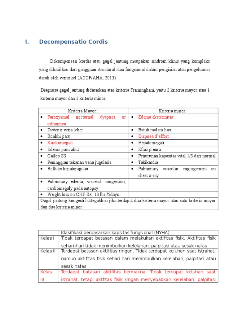 Decompensatio Cordis Tutorial | PDF