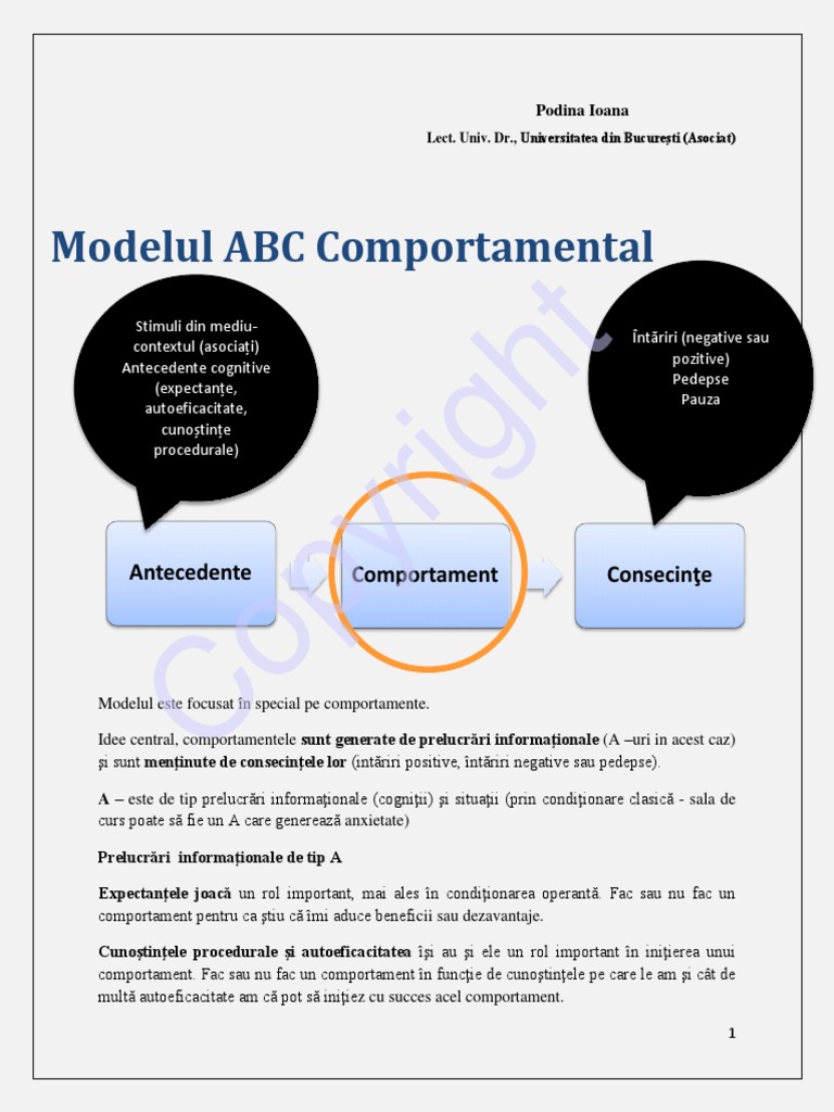 Modelul ABC Comportamental | PDF