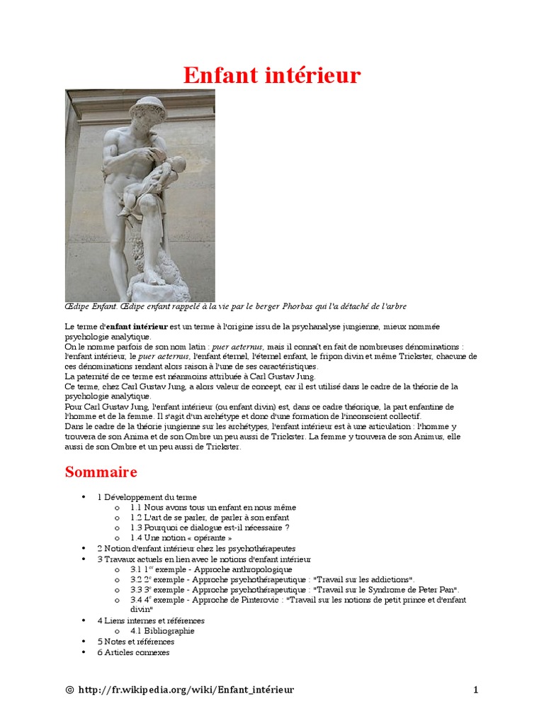 Archetype Enfant Interieur Wikipedia | PDF | Fripon | Écoles de ...
