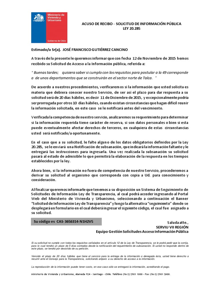 Acuso Recibo | PDF | Información | Gobierno