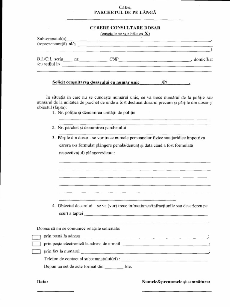 ANEXA 2 Cerere Consultare Dosar PDF | PDF