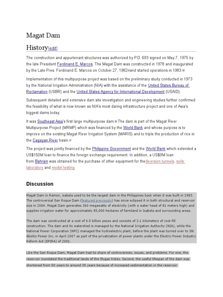 Magat Dam | PDF | Water And Politics | Hydrology