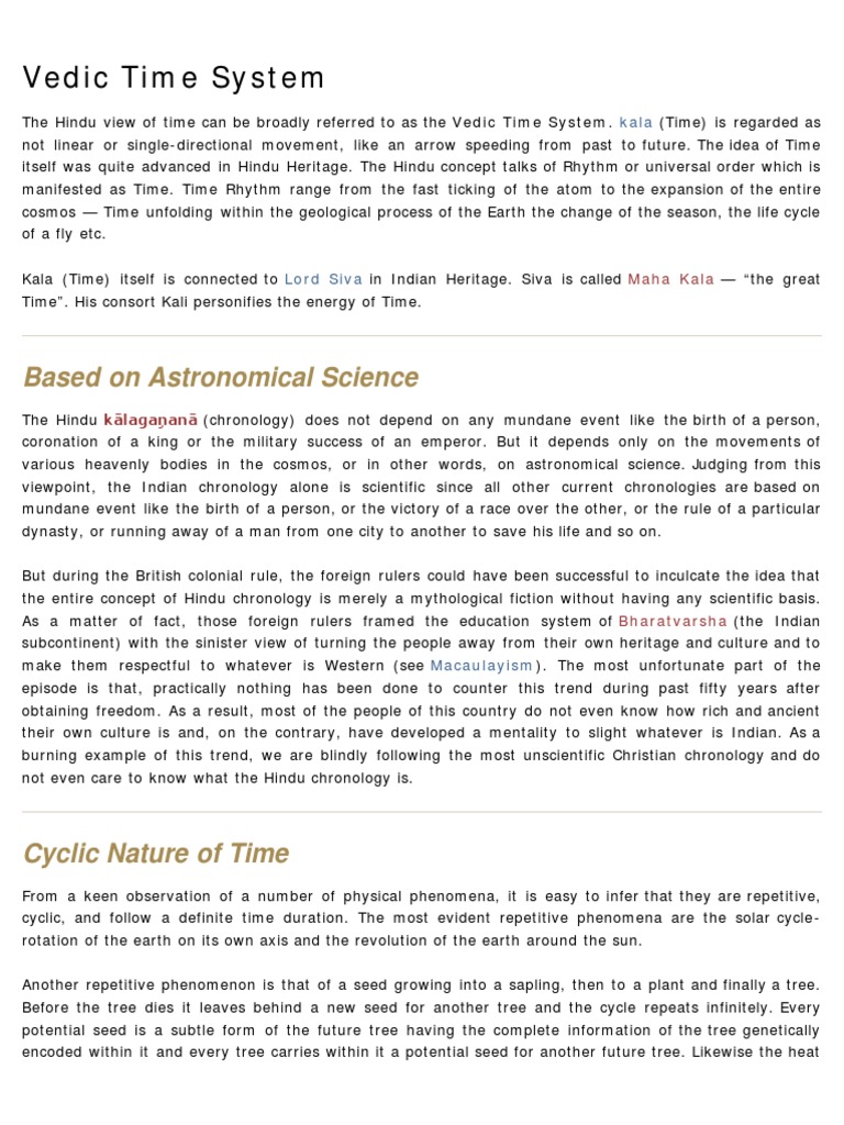Vedic Time | PDF | Science | Astronomy
