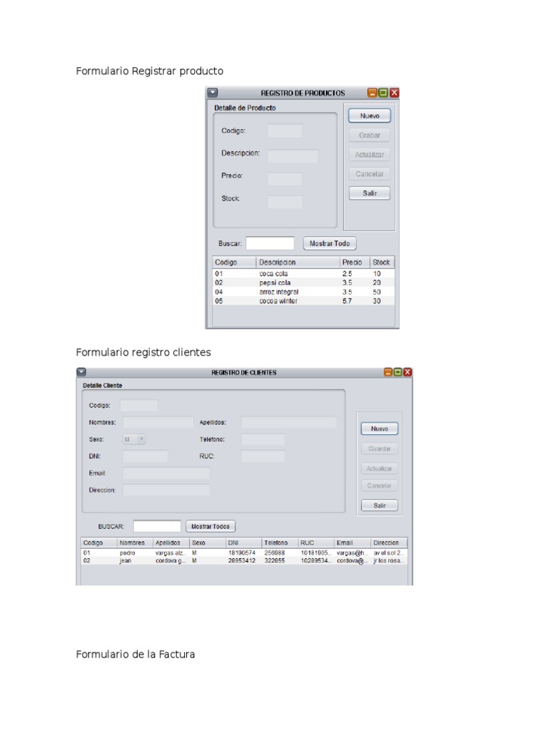 Formularios Netbeans Java | PDF