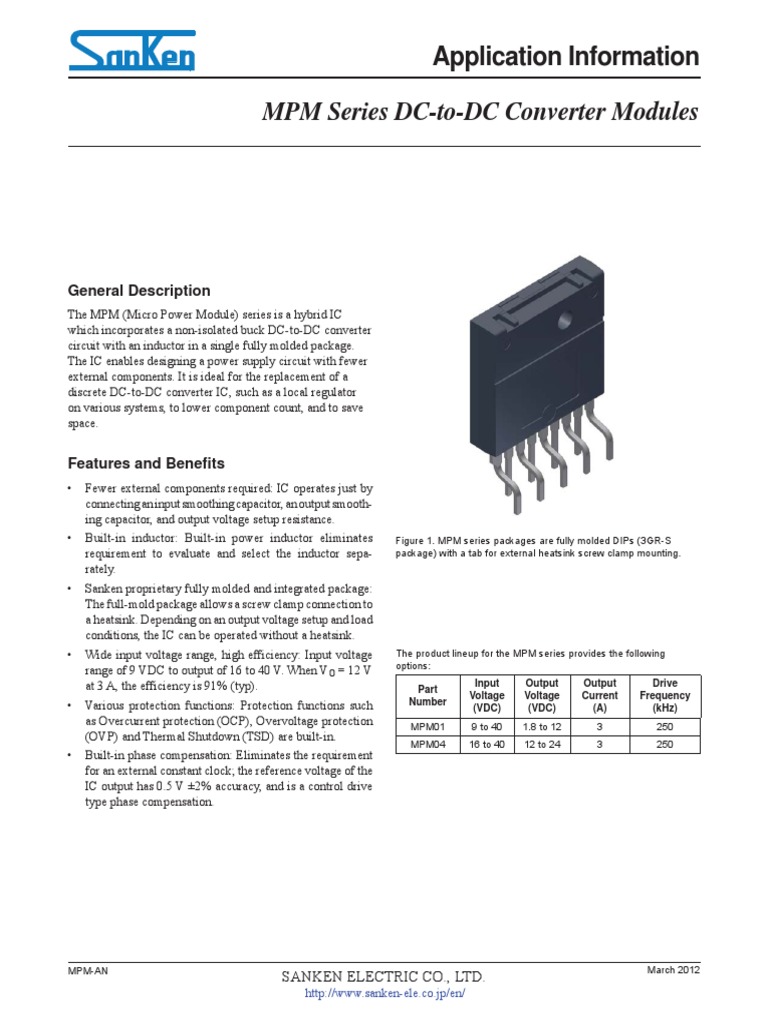 MPM01 MPM04 Application Note | PDF | Capacitor | Electrical Engineering