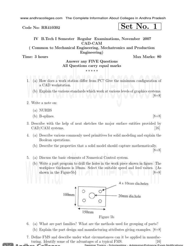 07N - RR410302 Cad Cam | PDF | Computer Aided Design | Mechanical ...