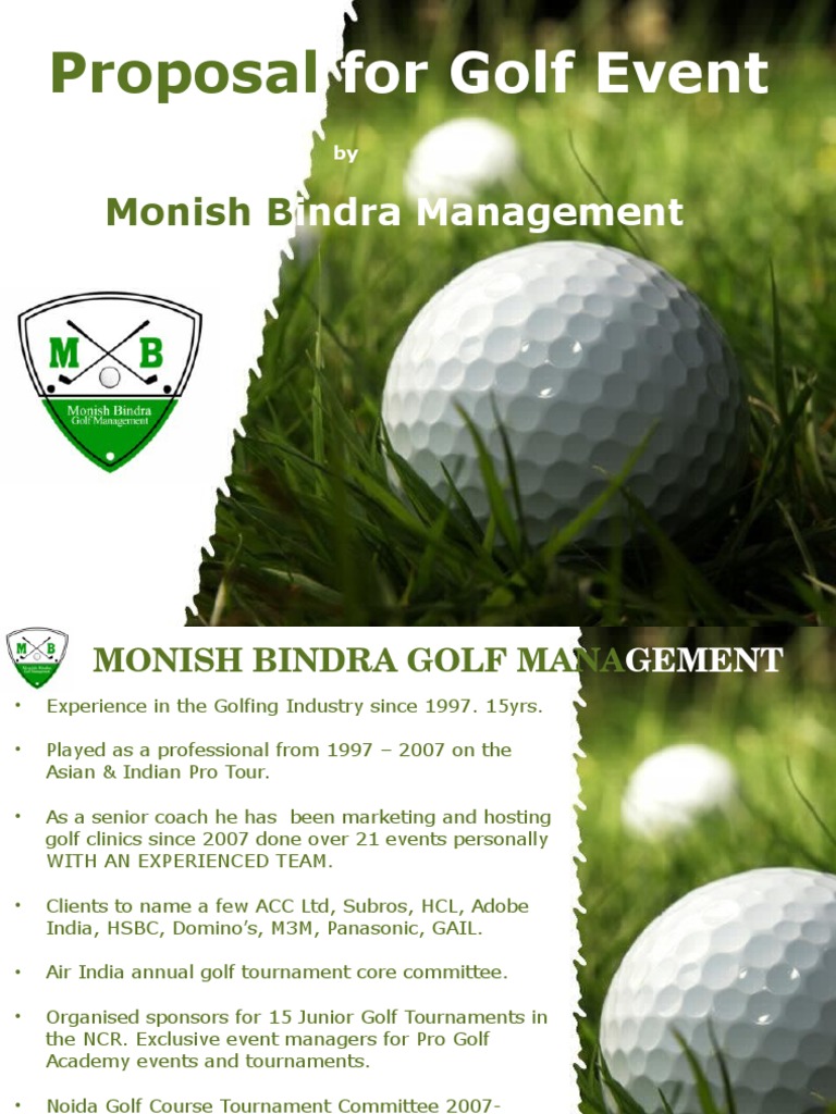 Golf Event Proposal and Management Guide | PDF | Sports | Leisure