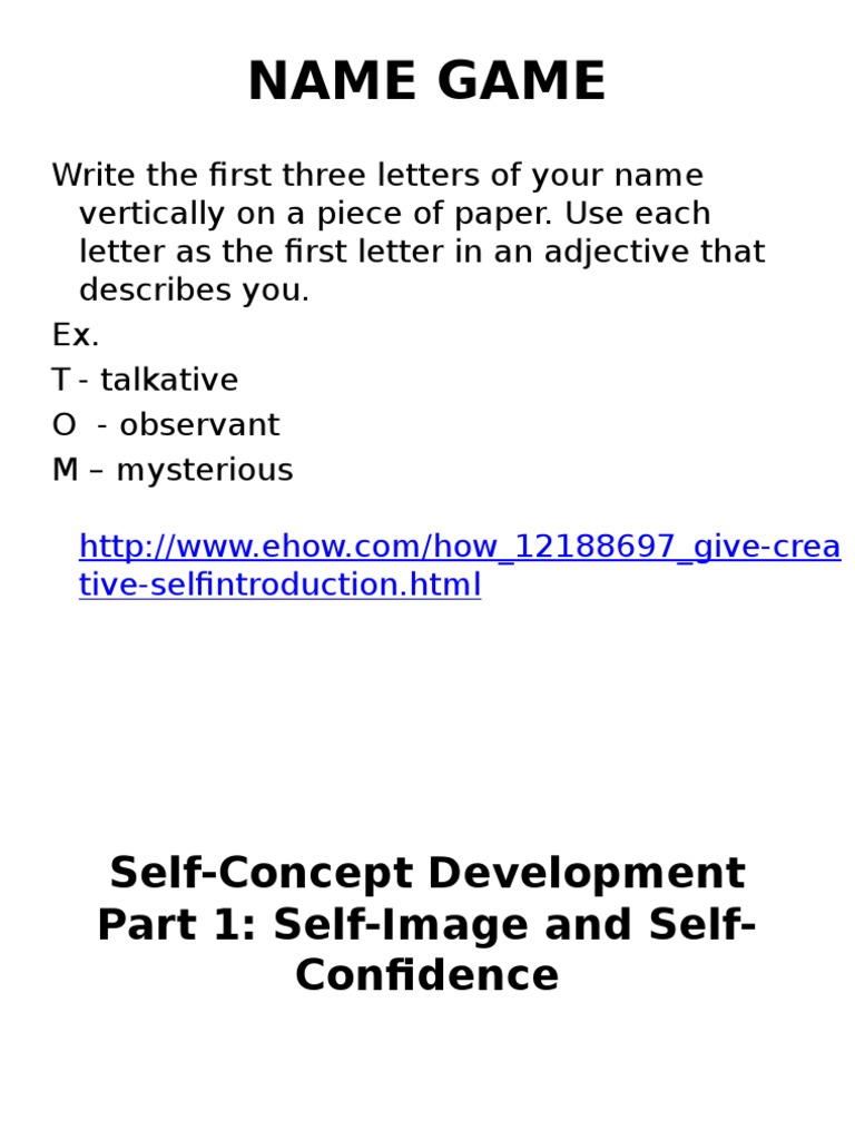 Self Concept Development | PDF | Self Concept | Self Esteem