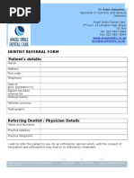 Orthodontic Referral Form | PDF