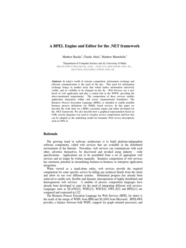 bpel PDF | PDF | Eclipse (Software) | Unified Modeling Language