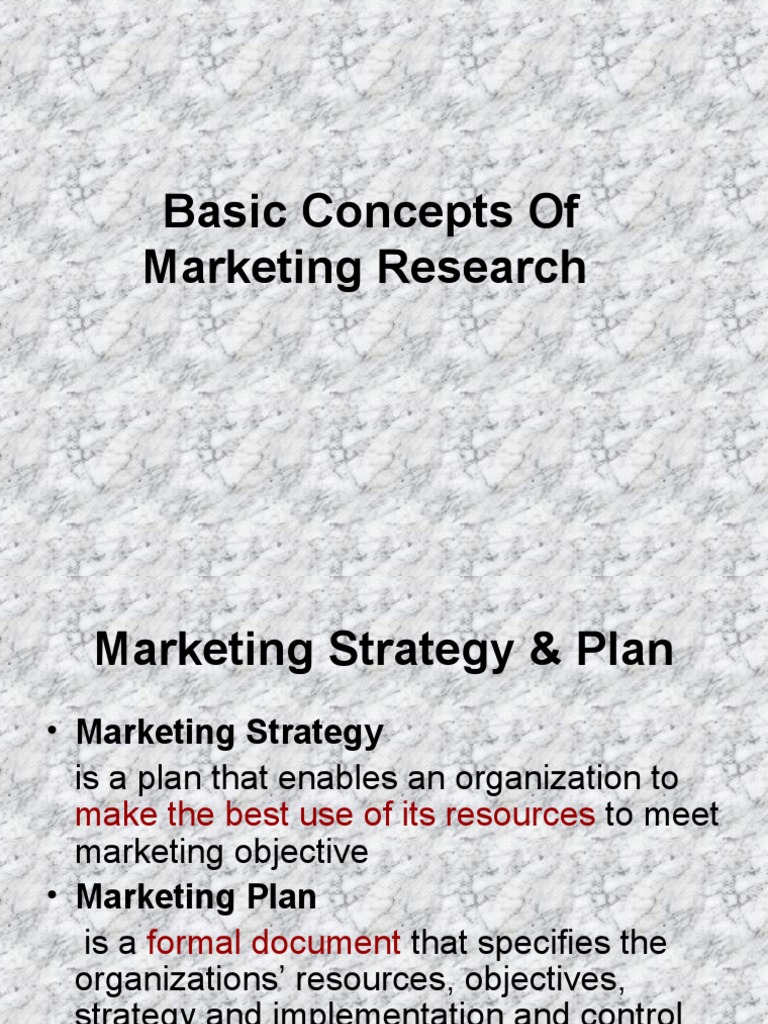 Basic Concepts of Marketing Research | PDF | Level Of Measurement ...