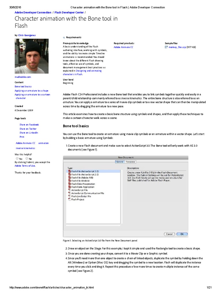 Animate cartoon characters with Flash Bone tool | PDF | Adobe Flash ...
