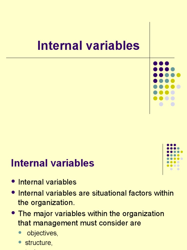 Lec3 Internal Variables | PDF | Perception | Mass Production