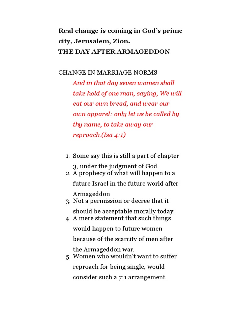 The Day After Armageddon | PDF | Armageddon | Last Judgment