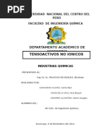 Tensoactivos No Iónicos: Usos y Ejemplos | PDF | Tensioactivo ...